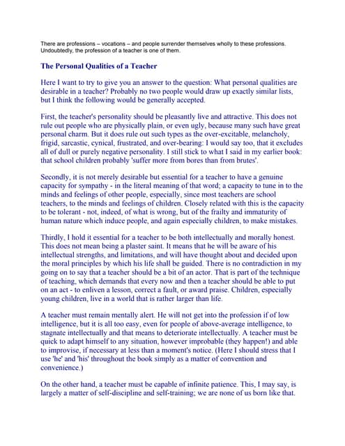 Qualities of a good teacher | PPTX