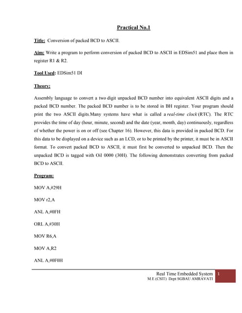 Code Conversion in 8085 Microprocessor | PPTX | Programming Languages | Computing
