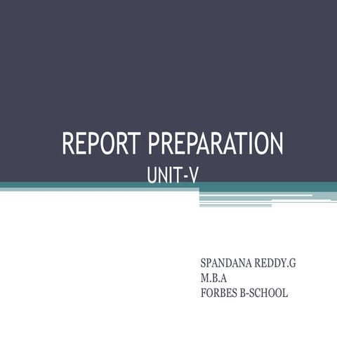 Report preparation | PPTX