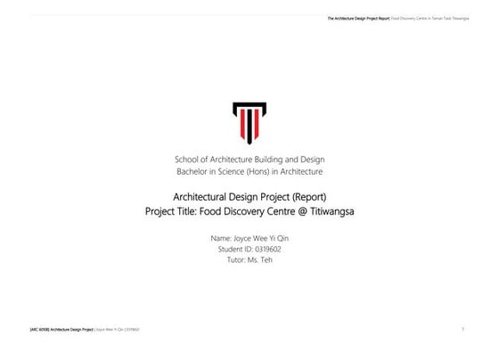 Architectural Design Project Design Report | PPT