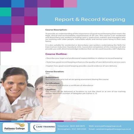 Report & Record Keeping Training/Skills for Care Comon Induction ...