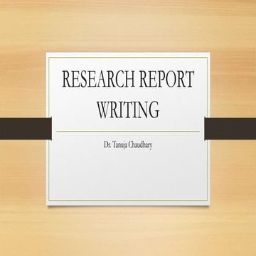 Research report | PPTX