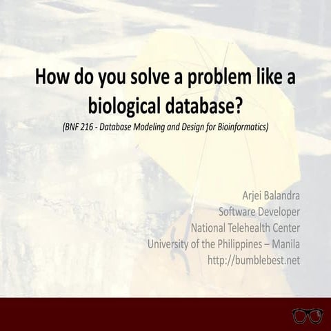 Designing Biological Databases | PDF