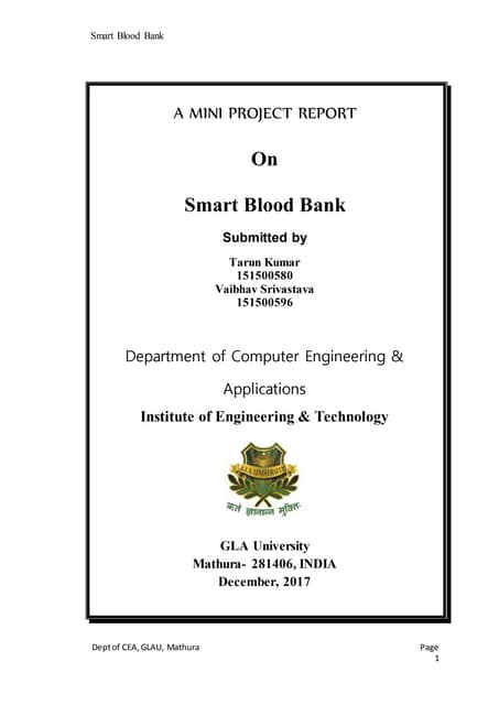 ER diagrams for blood bank management system | DOCX