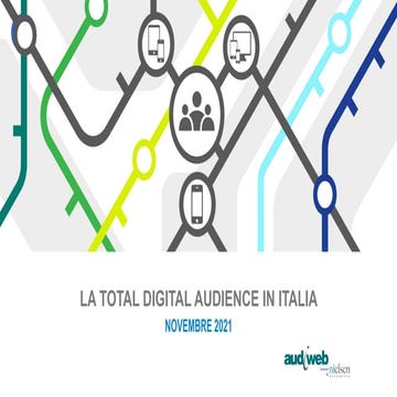 Report scenario online - dati Total Digital Audience - Novembre 2021 | PPT