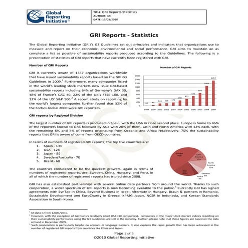 Gri Reporting In The Mining & Metals Sector In 2009 | PDF