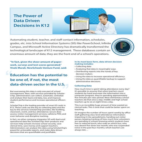 The Power of Data Driven Decisions in K12 | PDF