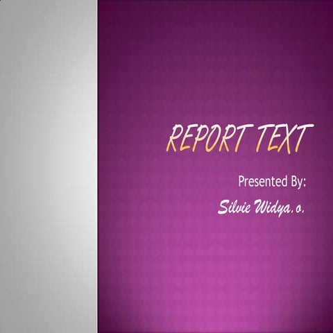 Report text custom animation | PPTX