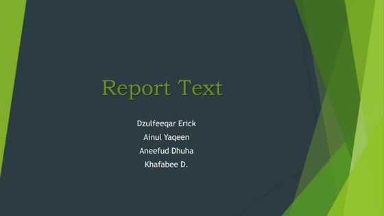 Report text ppt | PPT