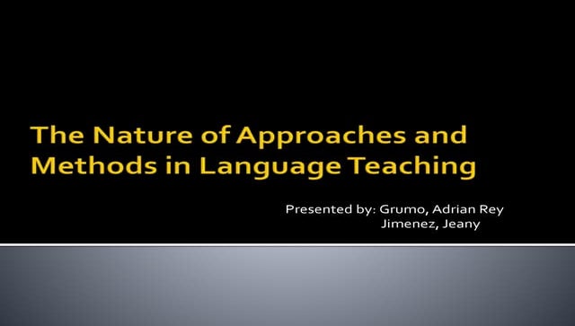 The Natural Approach | PPT