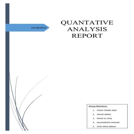 Quantitive Analysis Report+Word File | PDF