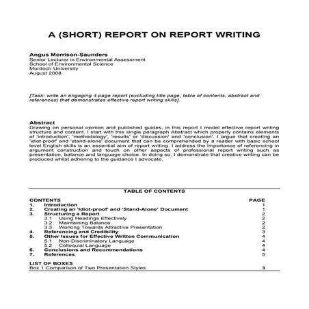 Report writing | PDF