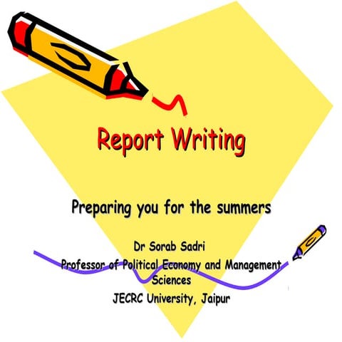 Report writing | PPT