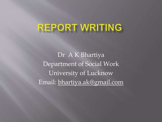 Types of Research Report Writing | PPTX