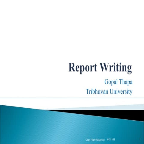 Report writing | PPT