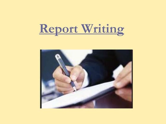 Sample template of report writing | PDF