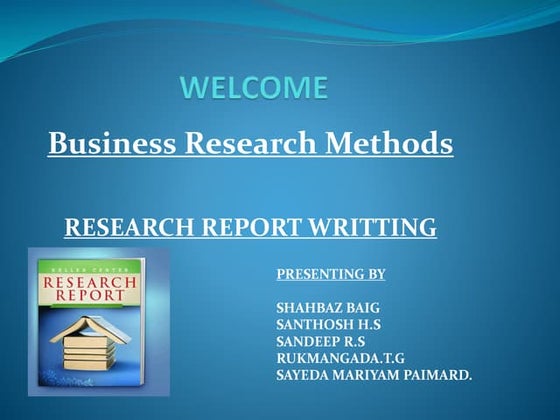 Report writing | PPTX