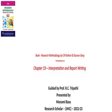 Chapter 19- Interpretation & Report writing | PPTX