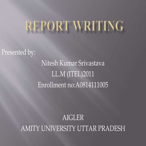 Report writing copy | PPTX