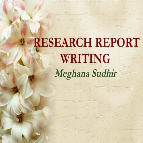 Research Report Writing Ppt