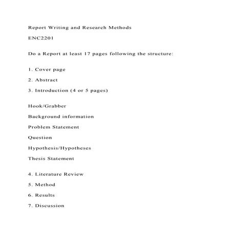 Report Writing and Research MethodsENC2201Do a Report at l.docx