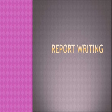 How to write a Report in English Grammer | PPTX
