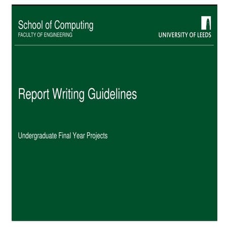 Report Writing Guidelines | PDF