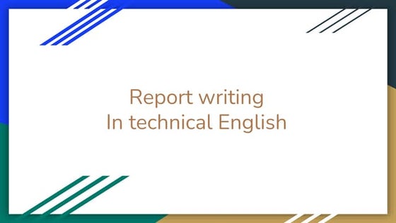 1123 report writing | PPT