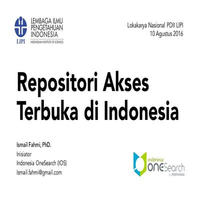 Repositori Akses Terbuka di Indonesia (PDF) | PDF