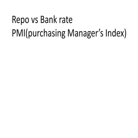 Repo vs bank rate | PPT