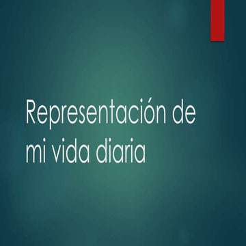 Representación de mi vida diaria | PPTX