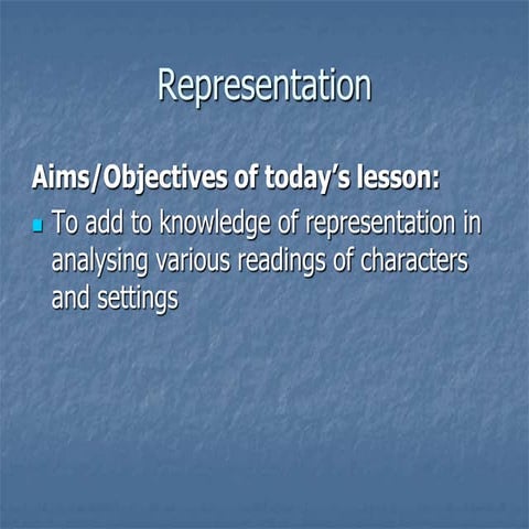 Representation | PPTX