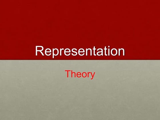 Representation | PPT