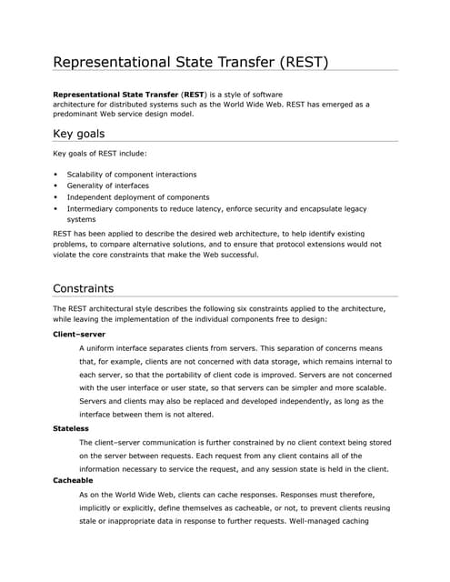 Representational State Transfer (REST) | PDF Representational State Transfer (REST) | PDF