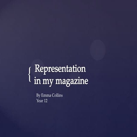 Representation in my magazine | PPTX