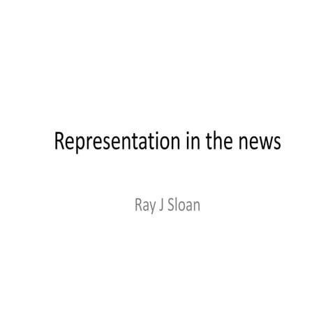 Representation in the news | PPTX