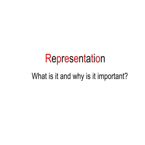Representation intro | PPT