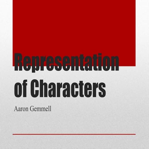 Representation of characters | PPT