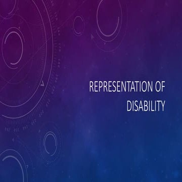 Representation of disability | PPT