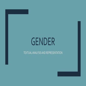 Representation of gender | PPT