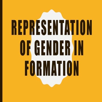 Representation of gender in formation L2 | PPTX