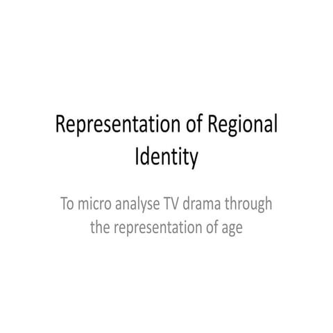 Representation of regional identity | PPT
