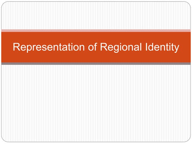 Regional identity | PPTX