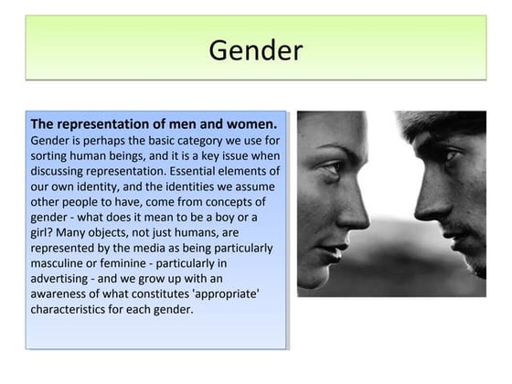 Representation gender | PPT