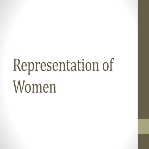 Representation of women | PPTX