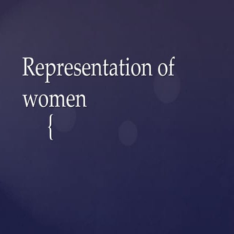 the representation of women in the media | PDF
