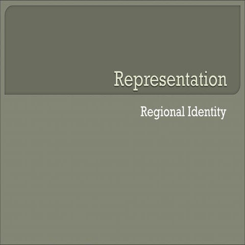 Representation regional identity | PPT