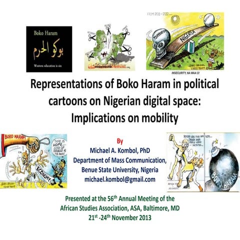 Representations of boko haram in political cartoons on Nigeria’s digital space | PPTX