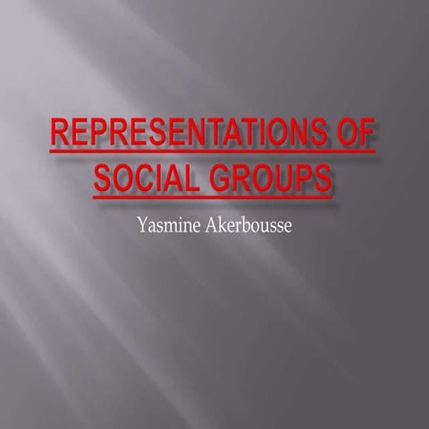 Representations of social groups | PPT