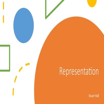 Representation Stuart Hall - Media Studies | PPTX